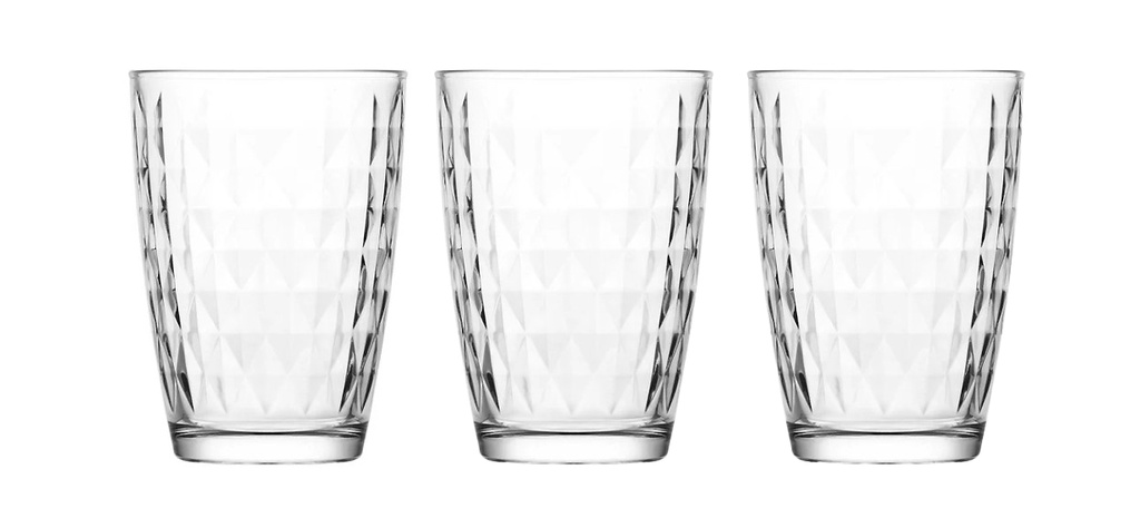 [GL5511] 3 pc 11.5oz(340ml) Water Glass Set (4 sets/ctn) | Uniware B2B Wholesale Site
