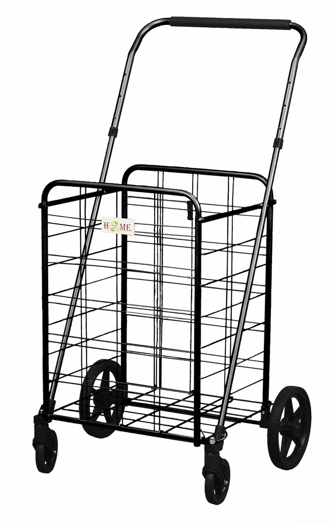 [1221-BK] 360 Degree Wheels Super Large Black Shopping Cart (2 pcs/ctn ...