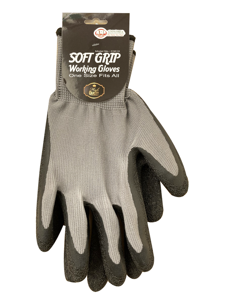 [C3010] 50g Black Latex Palm Coated Gloves (WITH HangTag) (120 Pair/ctn ...
